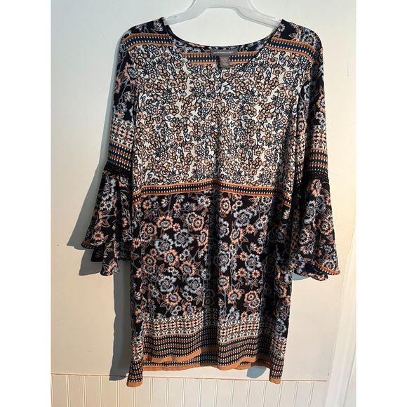 Kate & Mallory | Tops | Kate Mallory Xl Tunic Blouse Floral Boho ...